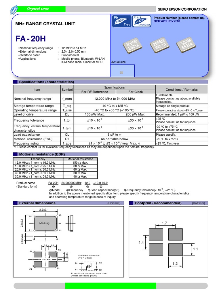 MHZ Range Crystal Unit: Crystal Unit Crystal Unit Crystal Unit Crystal Unit | PDF | Iso 9000 ...