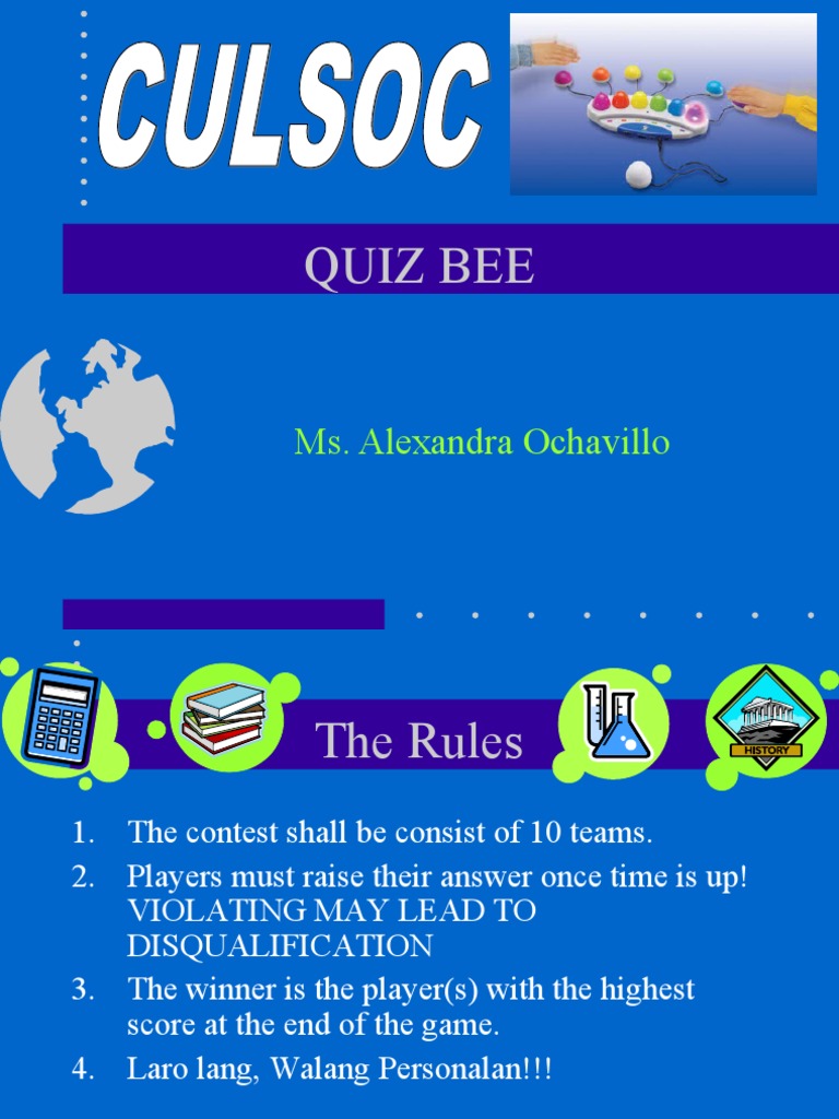 Rules and quizzes for a quiz bee competition | PDF | Deviance ...