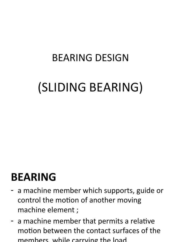 Bearing Design | PDF | Bearing (Mechanical) | Lubricant