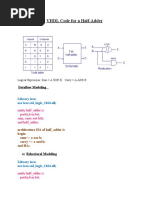 Design A Half Adder Using Dataflow Architecture in VHDL Code (Autorecovered) | PDF | Logic Gate ...