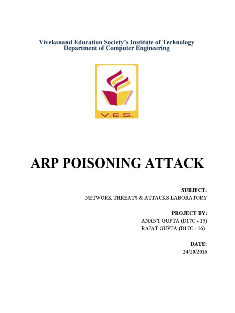 ARP POISONING ATTACK Report | PDF | Internet Protocol Suite | Local ...