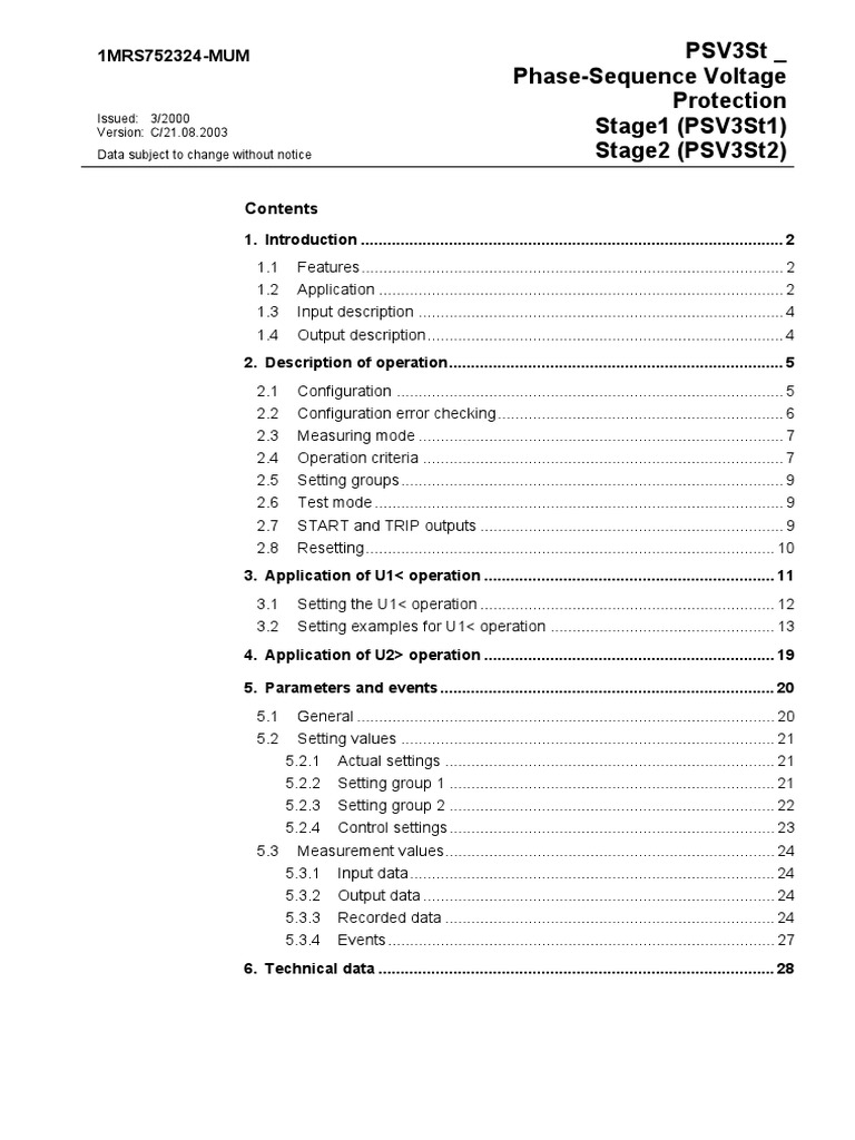 PSV3St - Phase-Sequence Voltage Protection Stage1 (PSV3St1) Stage2 ...