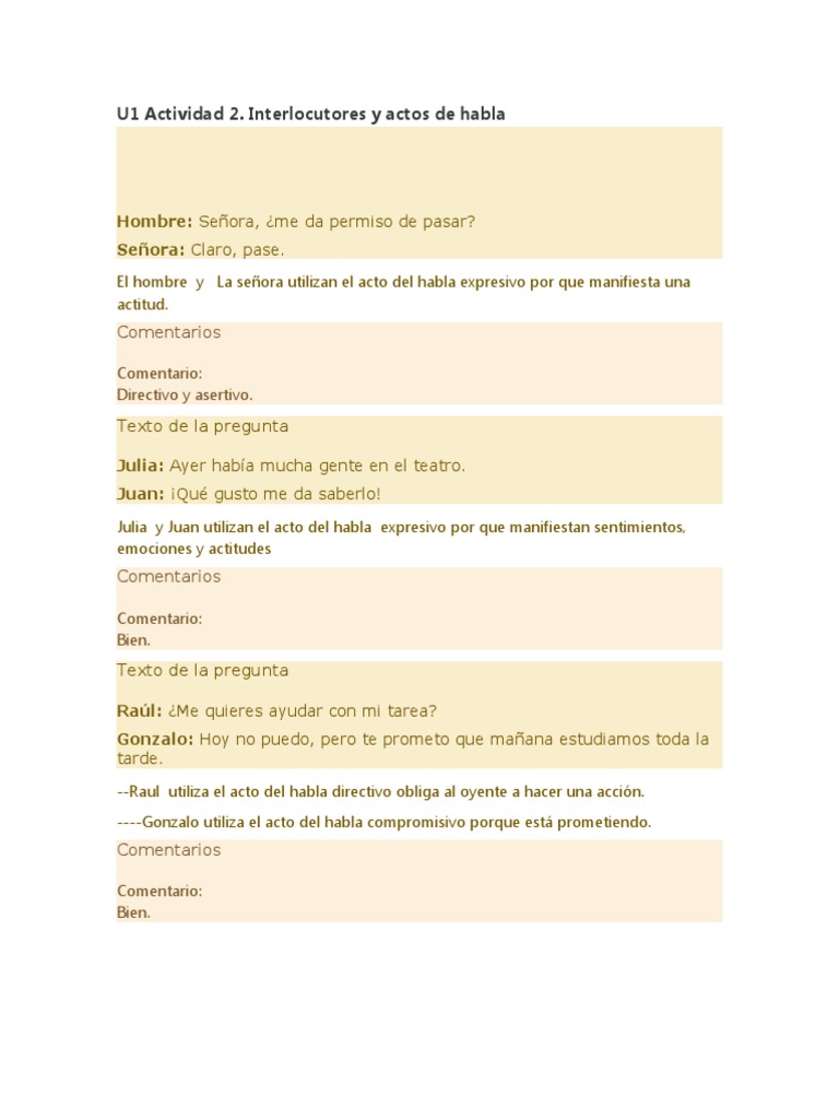 Interlocutores y Actos de Habla | PDF