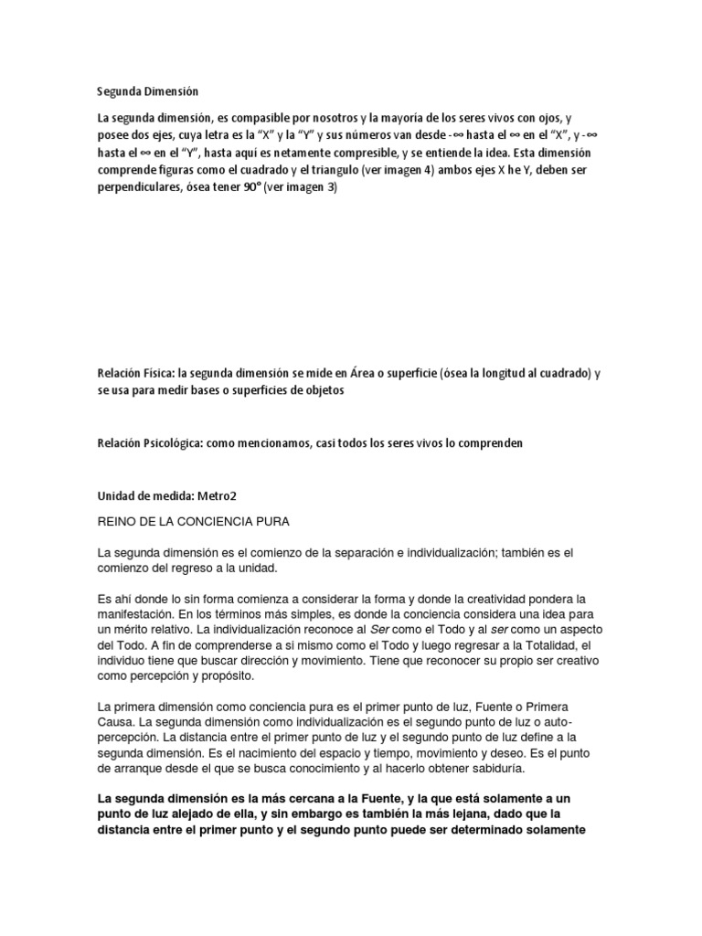 Segunda Dimensión | PDF | Dimensión | Experiencia