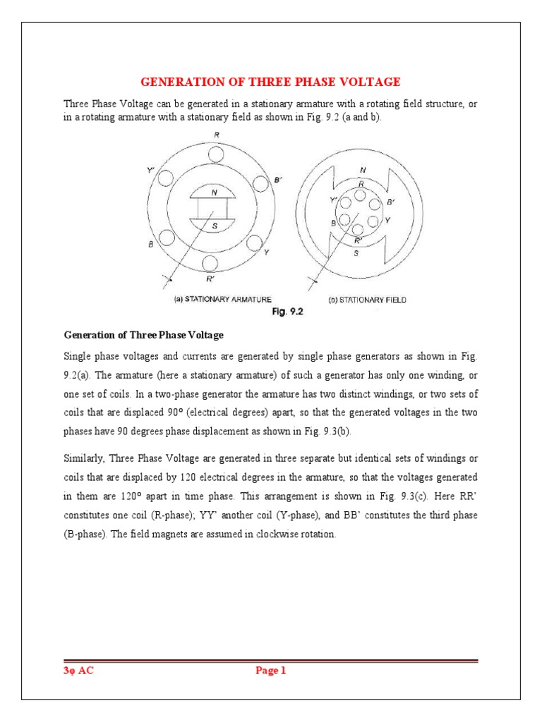 Generation of 3 Phase Ac | PDF