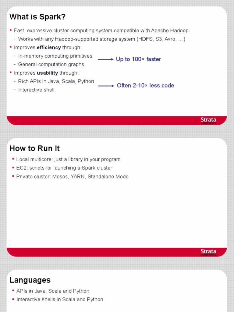 What Is Spark?: Up To 100× Faster | PDF | Apache Spark | Apache Hadoop