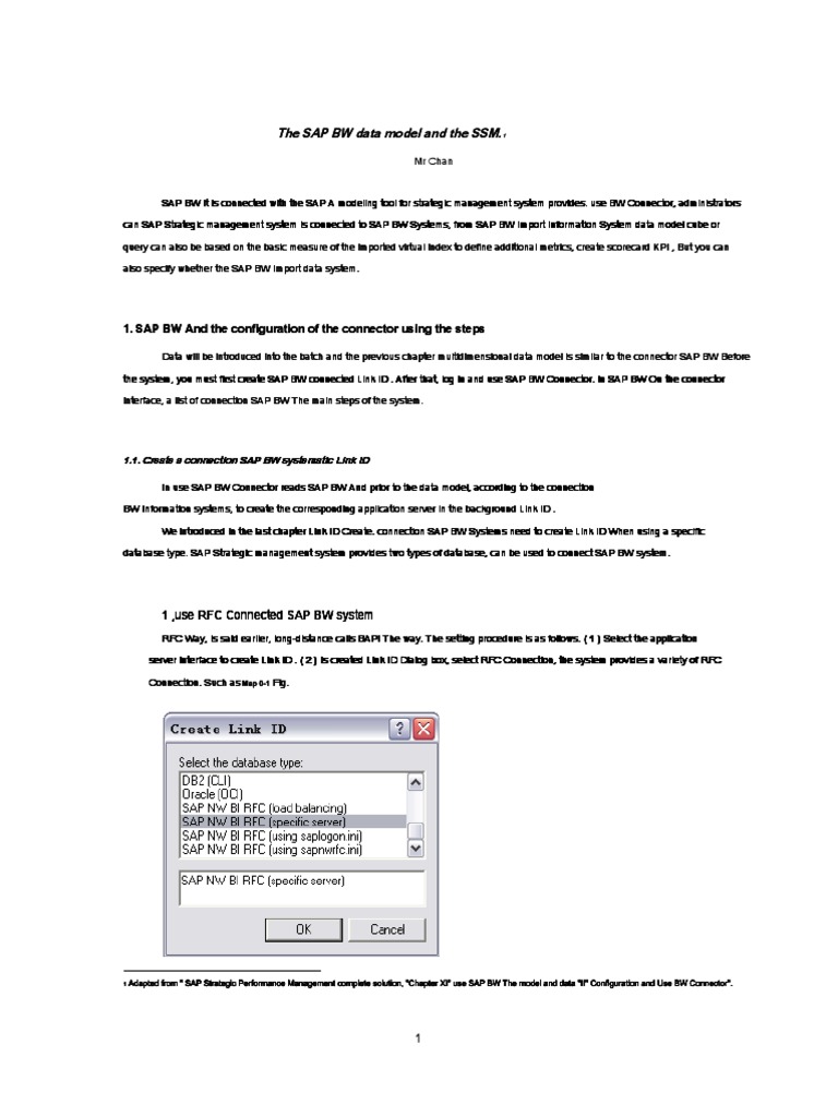 The SAP BW Data Model and The SSM. The SAP BW Data Model and The SSM ...