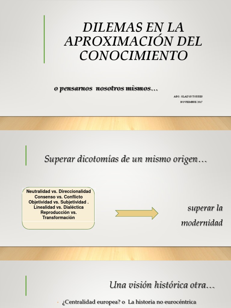 Dilemas del Conocimiento y Colonialidad | PDF | Teorías filosóficas ...