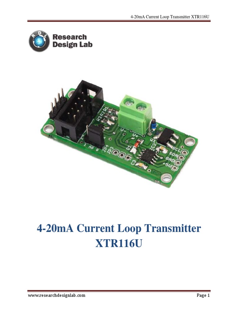 XTR116U 4-20mA Current Loop Transmitter | PDF | Transmitter ...