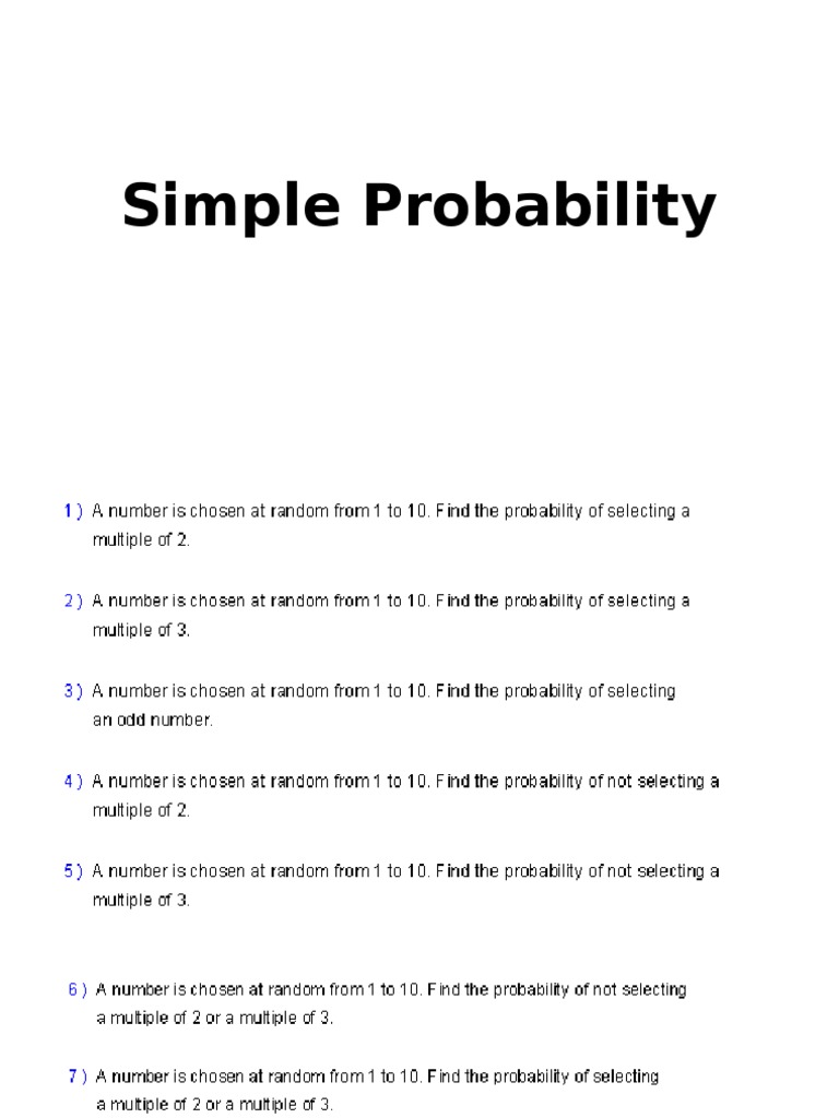 Simple Prob | PDF
