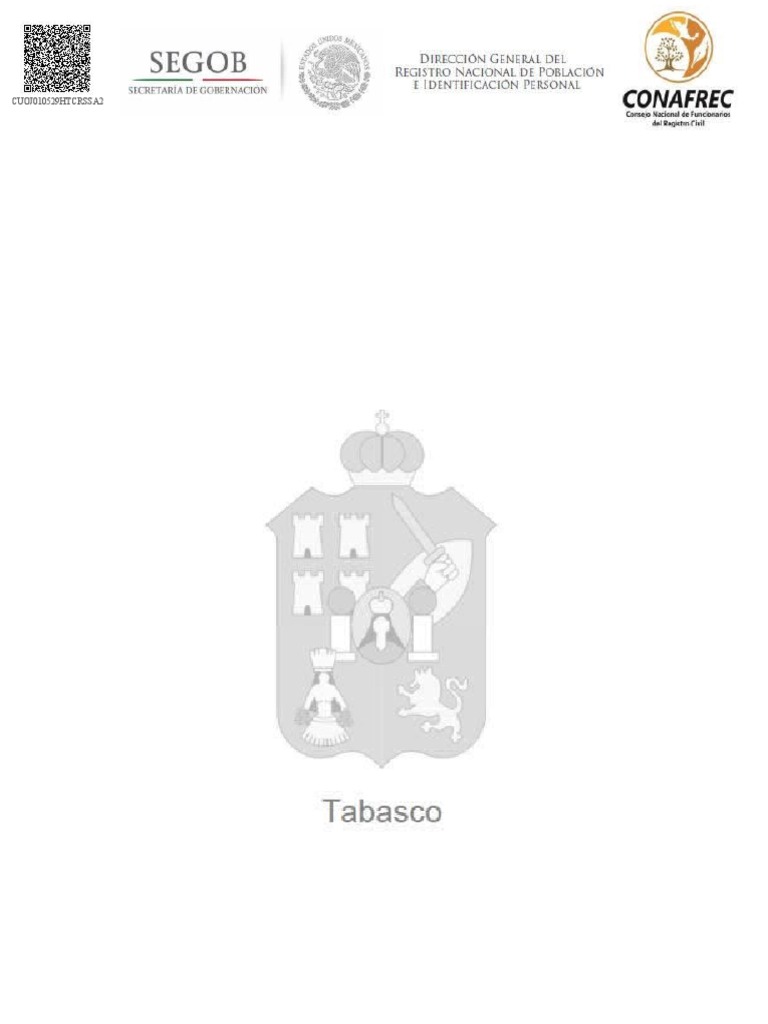 Acta de Nacimiento Reverso | PDF