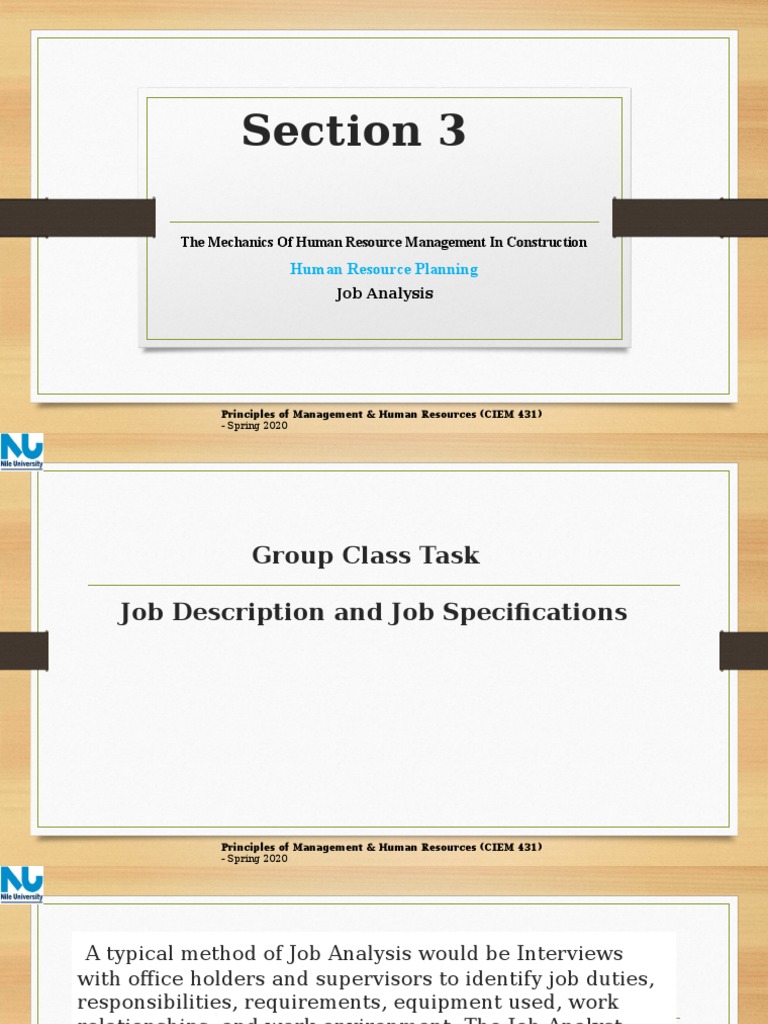 Section 3 jOB AMNALYSIS | PDF