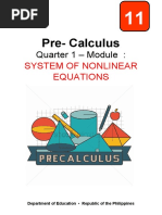 Pre Calculus Quarter 2 Module 1 | PDF | Angle | Cartesian Coordinate System