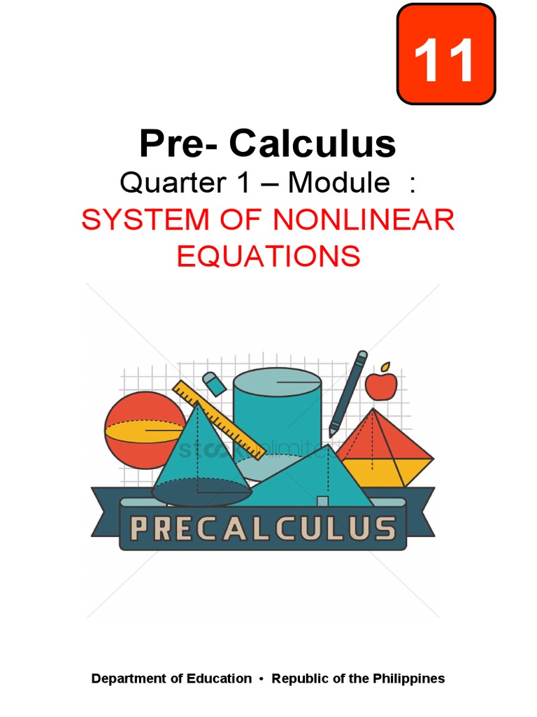 Pre-Calculus: Quarter 1 - Module | PDF | Equations | Nonlinear System