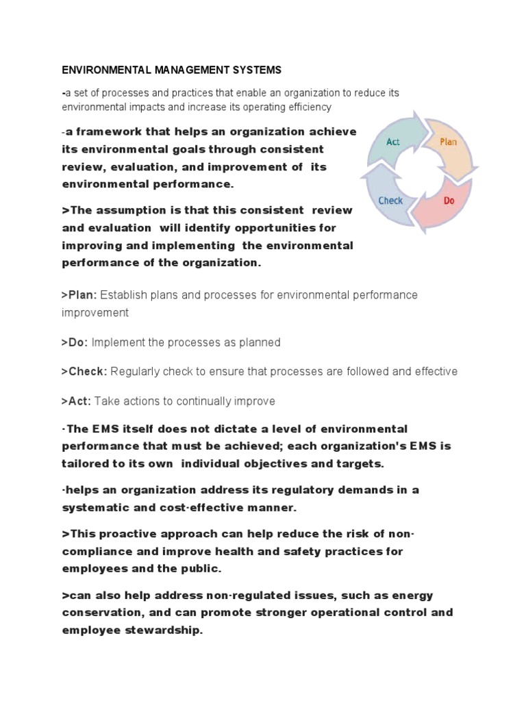 Environmental Management Systems | PDF | Policy | Natural Environment