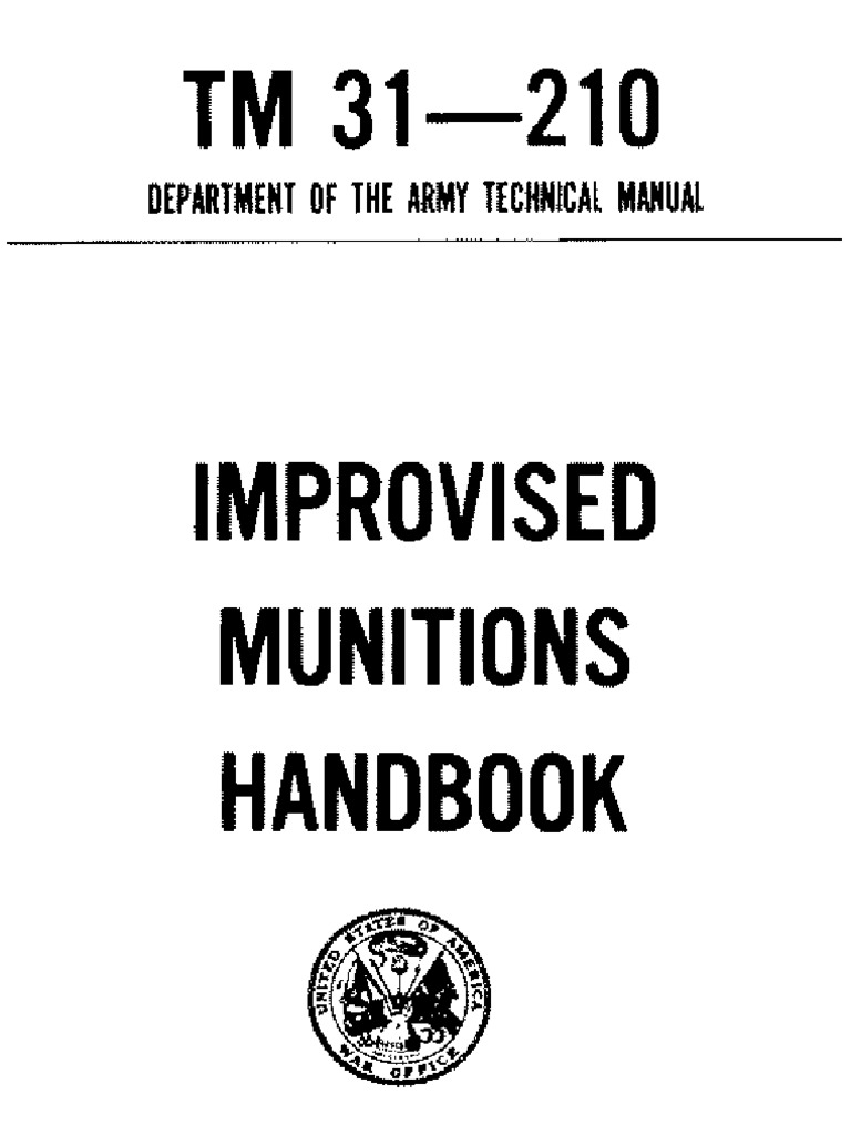 TM31 210 Improvised Munitions Handbook S | PDF | Nature