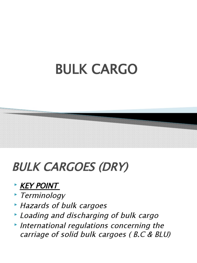 Bulk Cargo Handling and Safety Guide | PDF | Cargo | Ships