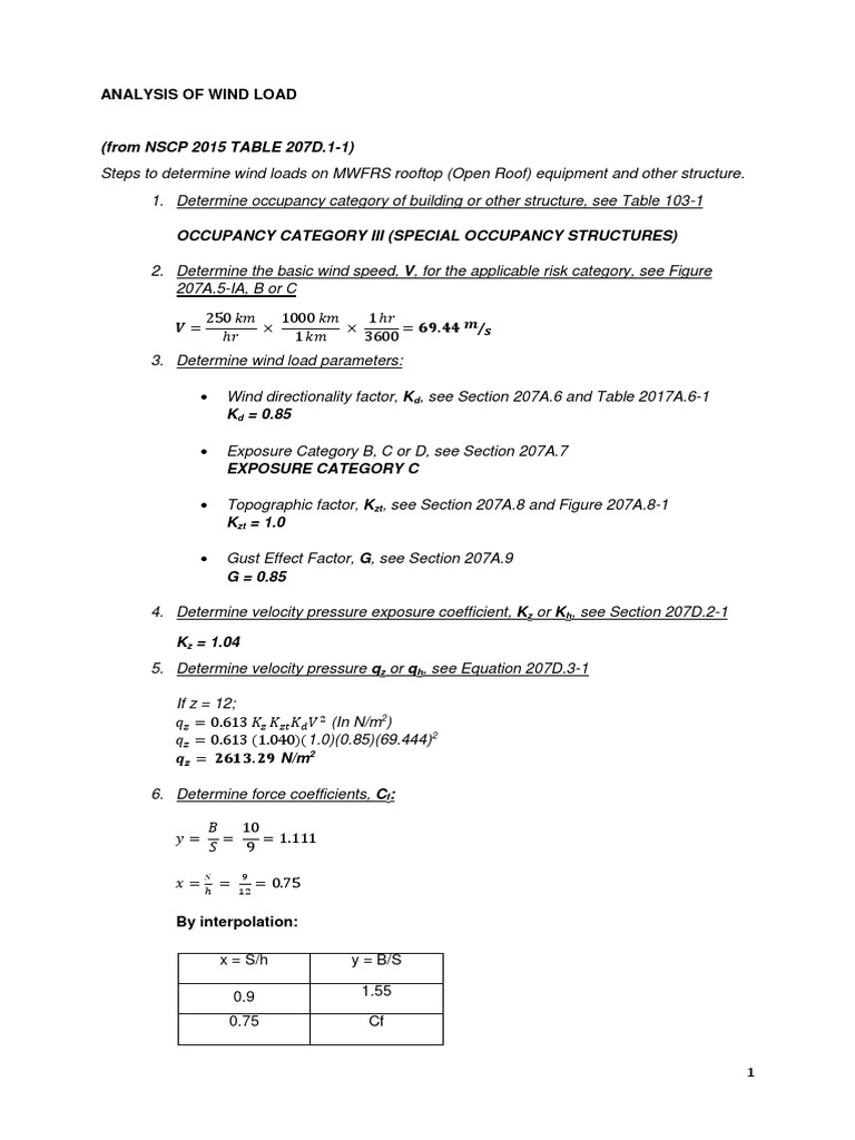 Determine wind loads on rooftop equipment | PDF | Weight | Gravity