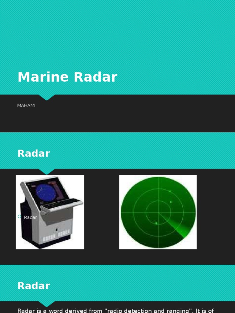 Marine Radar | PDF | Radar | Navigation