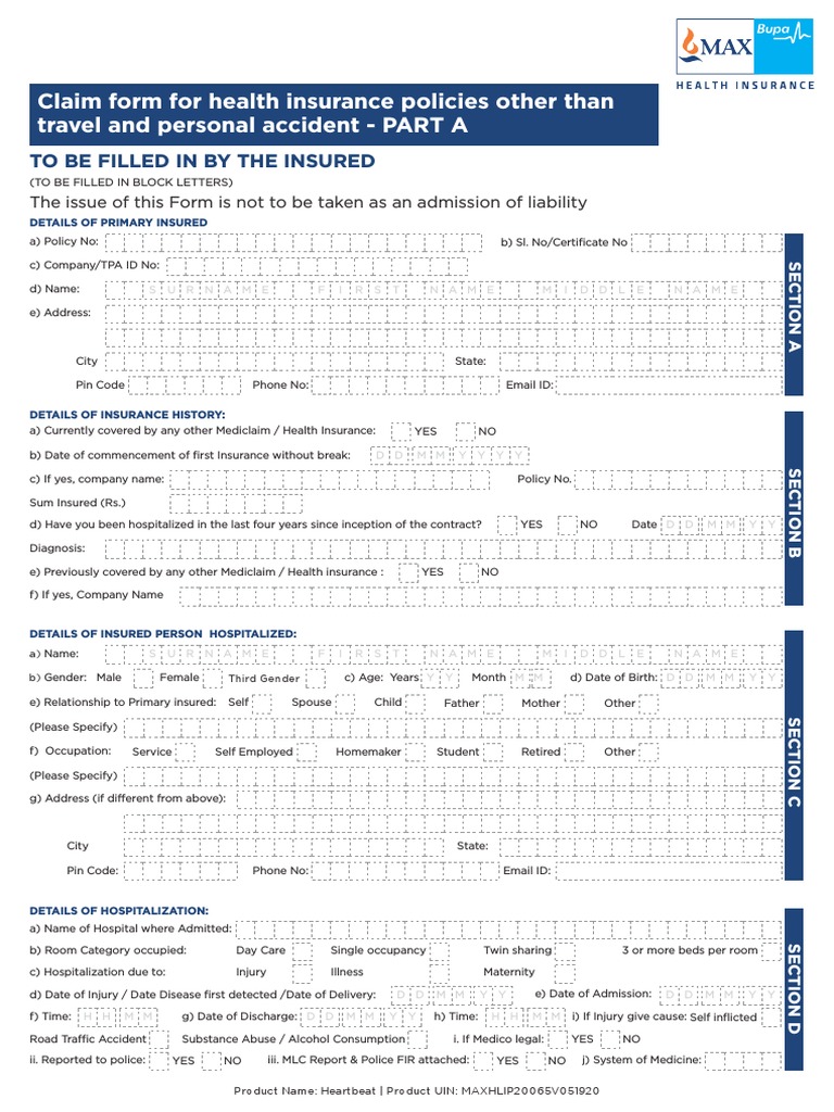 Heartbeat Claim Form PDF | Download Free PDF | Identity Document ...