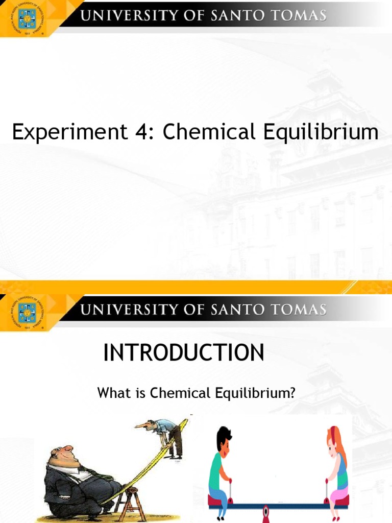 Experiment 4: Chemical Equilibrium | PDF | Chemical Equilibrium ...