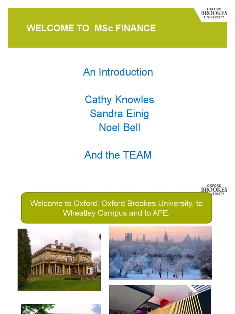 Programmes Induction | PDF | Financial Analyst | Tutor