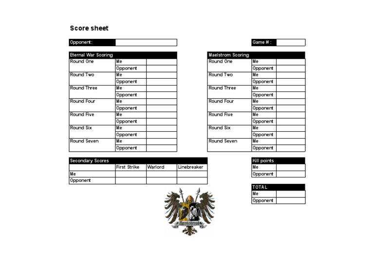 Score Sheet - Sheet1-3 | PDF