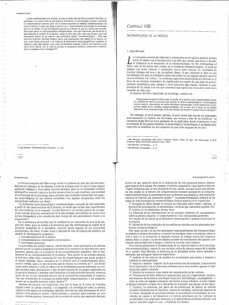 3 - Antropología de La Música - Enrique Cámara Landa | PDF