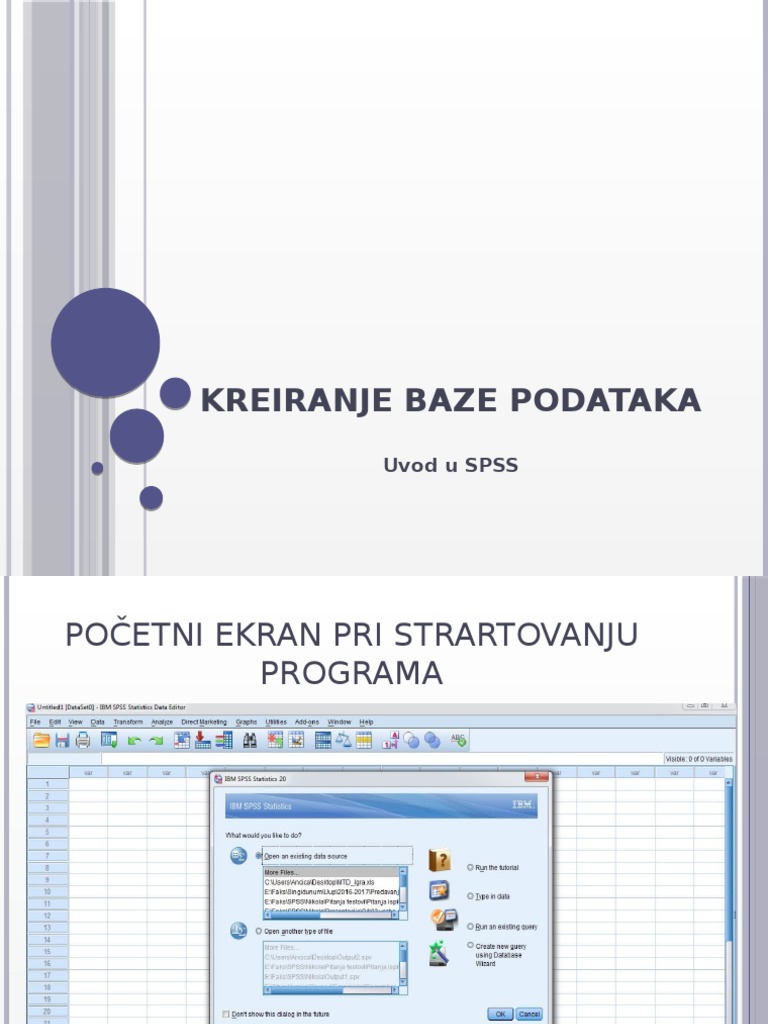 Kreiranje Baze Podataka | PDF