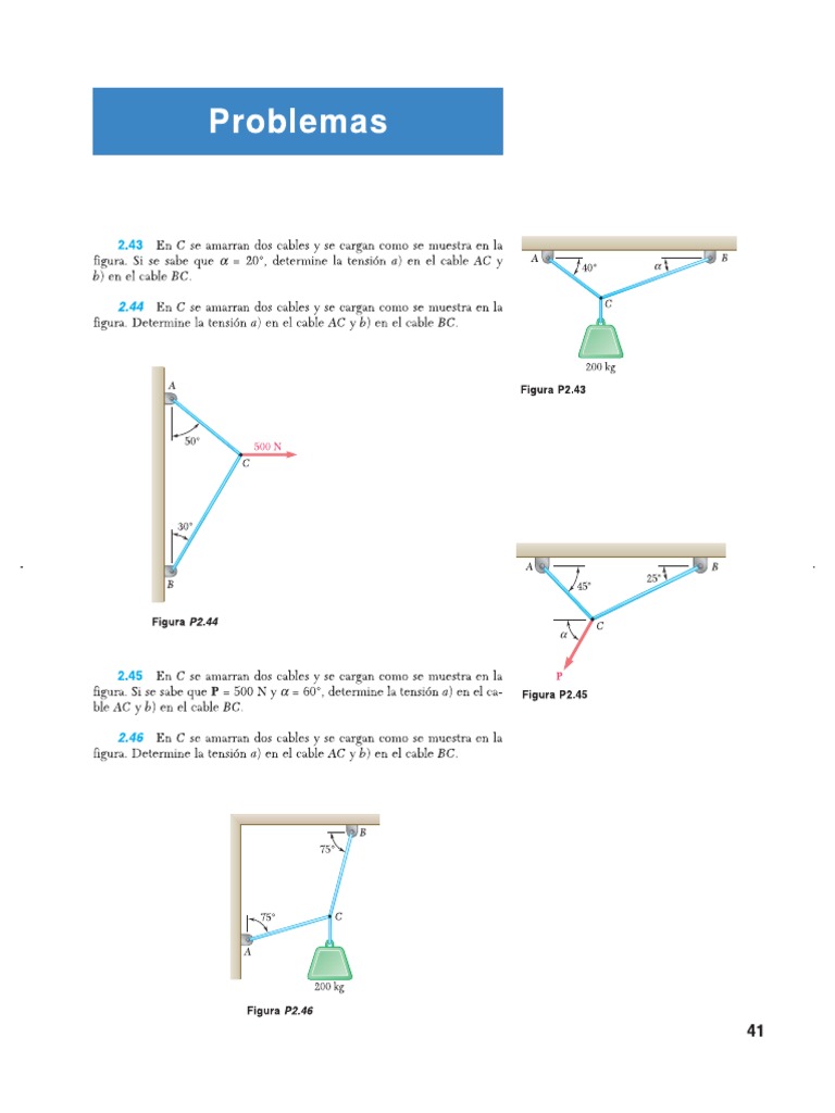 Ejercicios Estatica 2D Beer | PDF