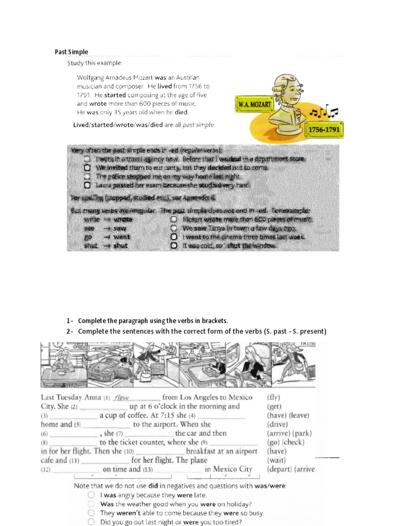 Past Simple - Simple Present | PDF