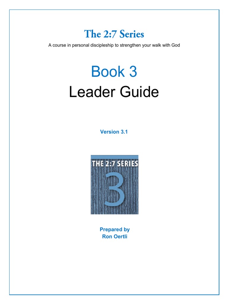 ED3 Navigator Leader Guide | PDF | Disciple (Christianity) | Prayer