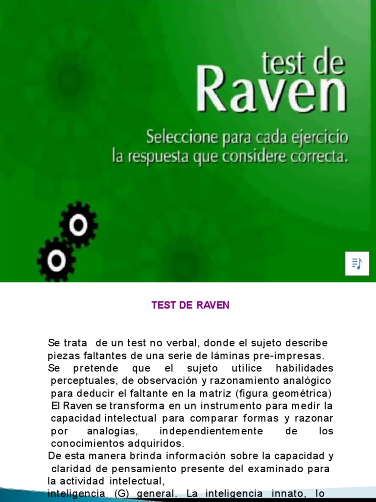 Test de Raven | PDF | Inteligencia | Analogía