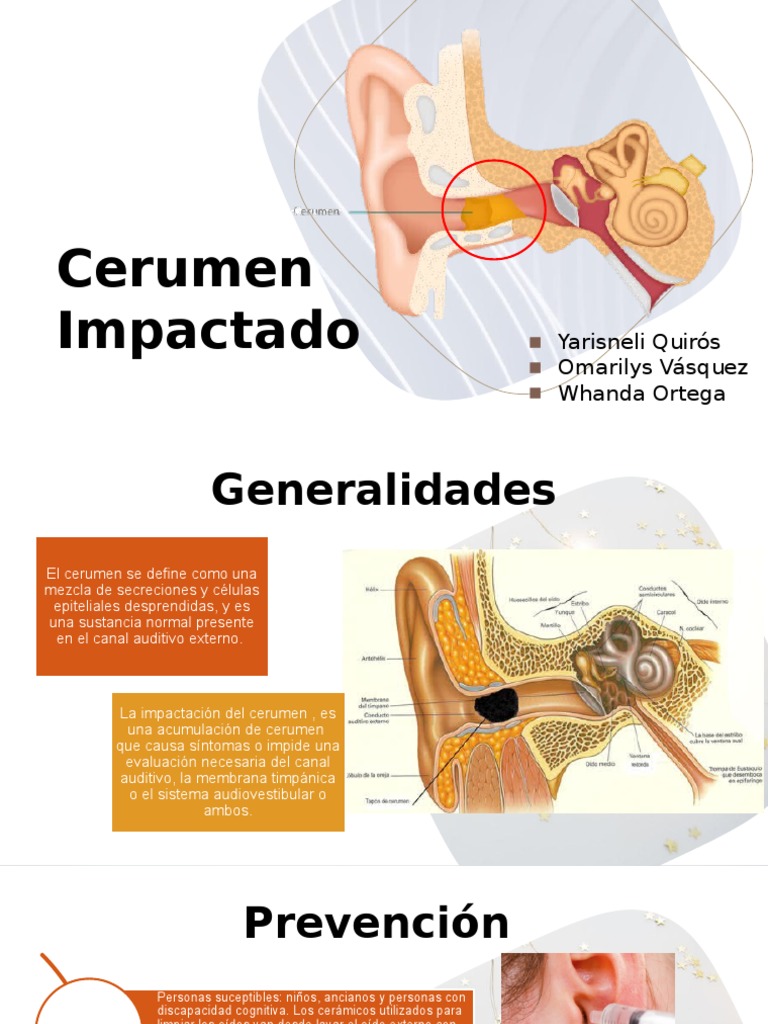 Cerumen Impactado | Descargar gratis PDF | Especialidades Medicas ...