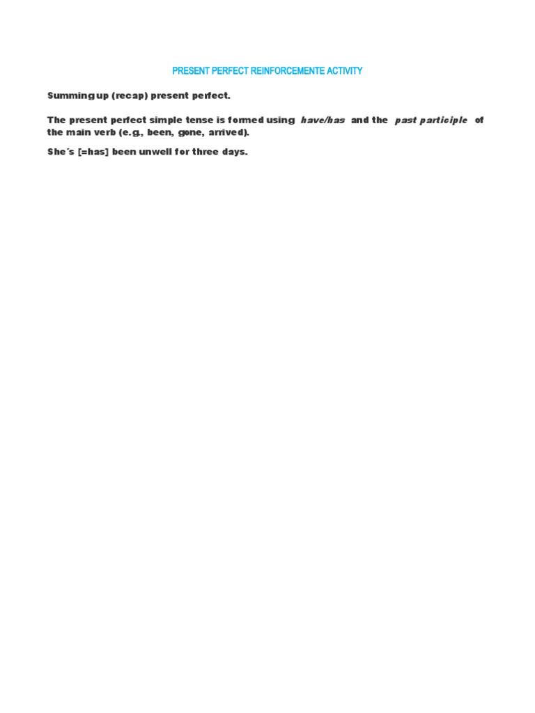 Present Perfect for Medical Students | PDF | Grammar | Language Mechanics