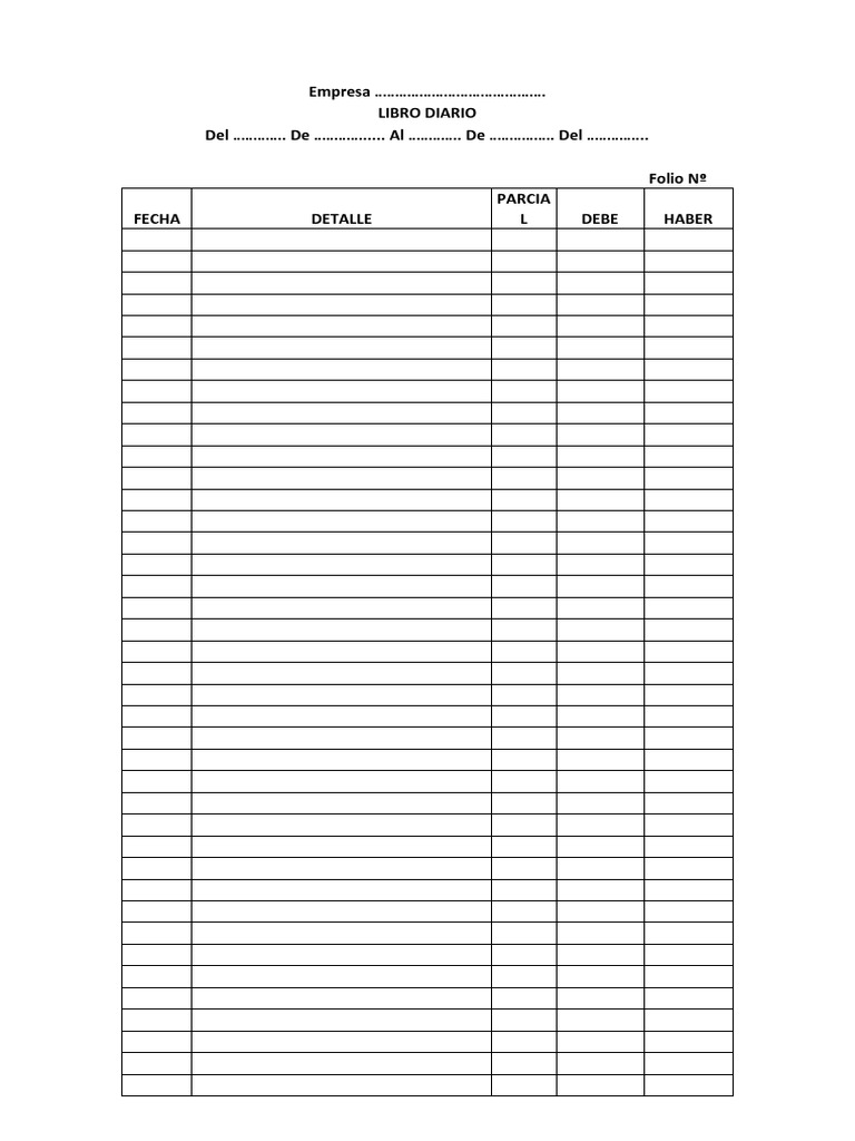 Imprimir Libro Diario 2 | PDF