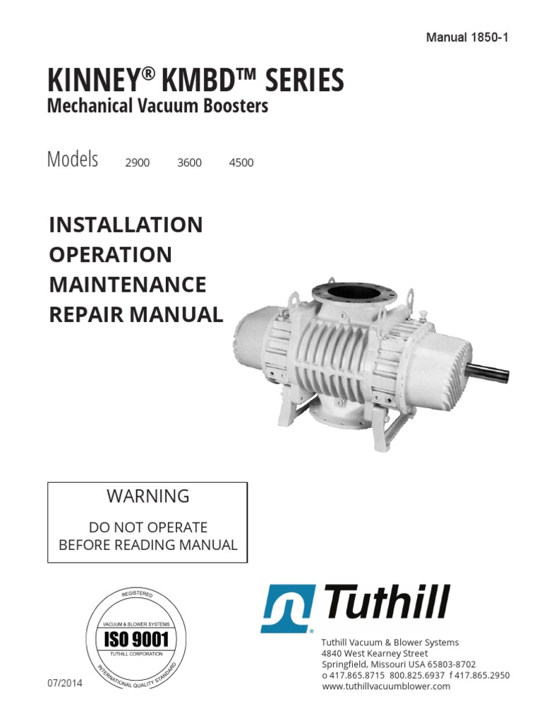 Booster Kinney KMBD Series | Download Free PDF | Belt (Mechanical) | Vacuum