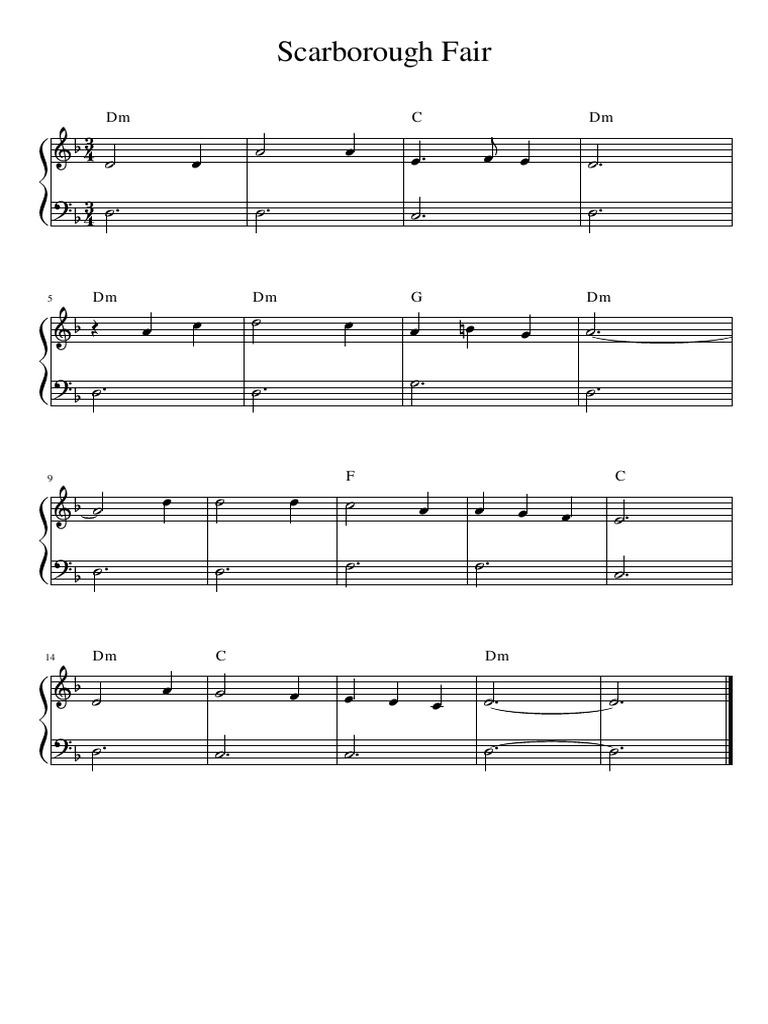 Scarborough Fair Song Lyrics and Chords | PDF