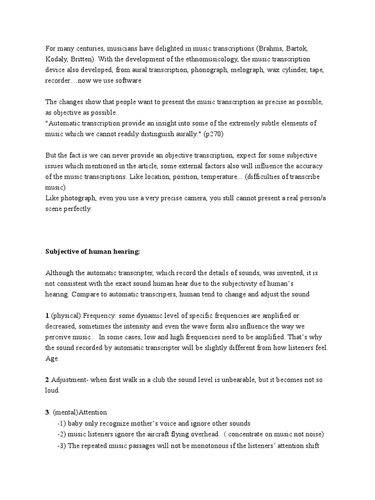 Transcription Online | PDF | Sound | Acoustics