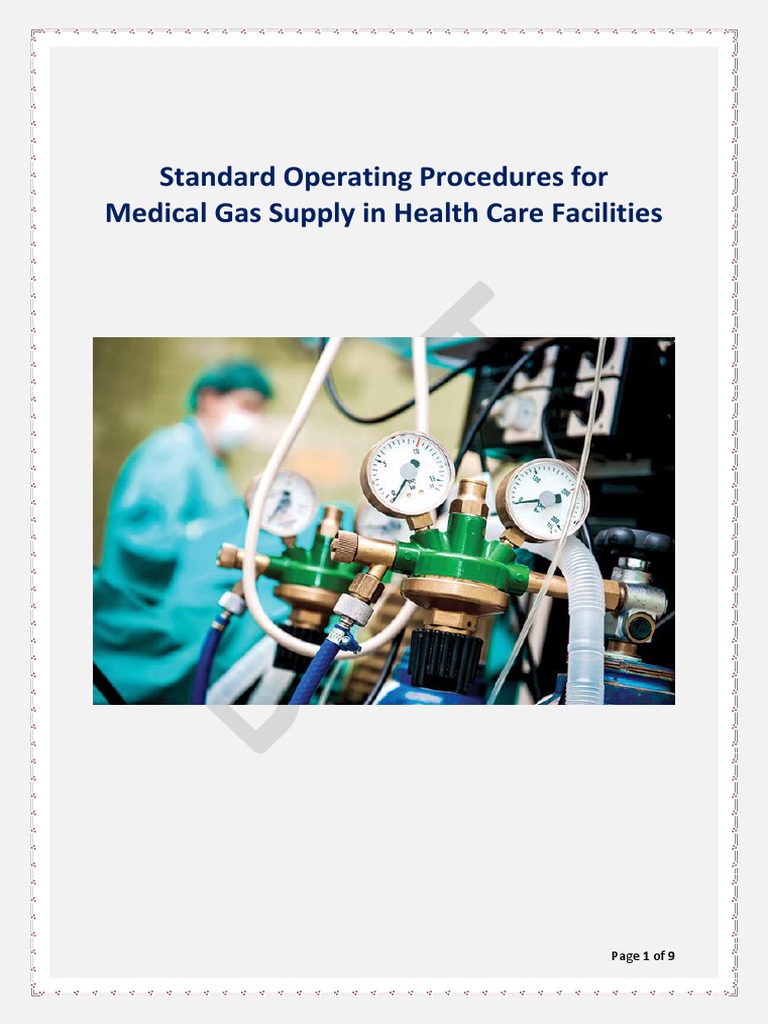 Standard Operating Procedures For Medical Gas Supply in Health Care ...