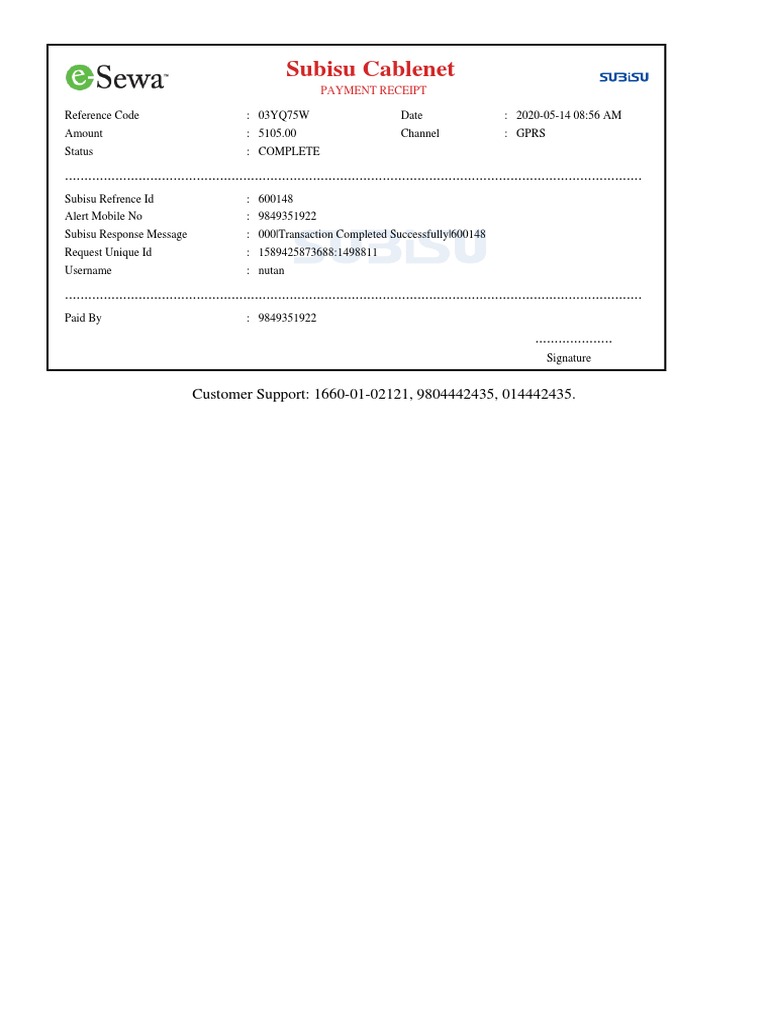 Subisu Cablenet 2020-05-14 | PDF