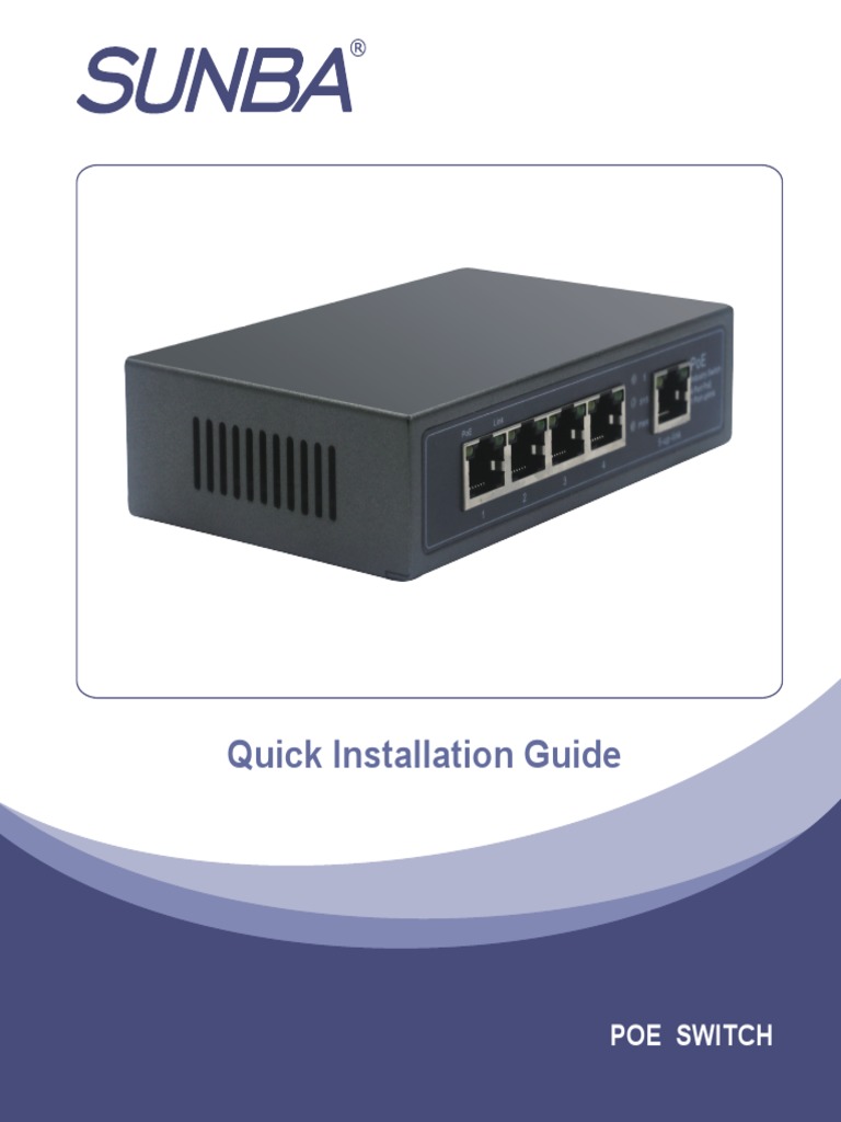 Quick Installation Guide: Poe Switch | PDF | Duplex (Telecommunications ...