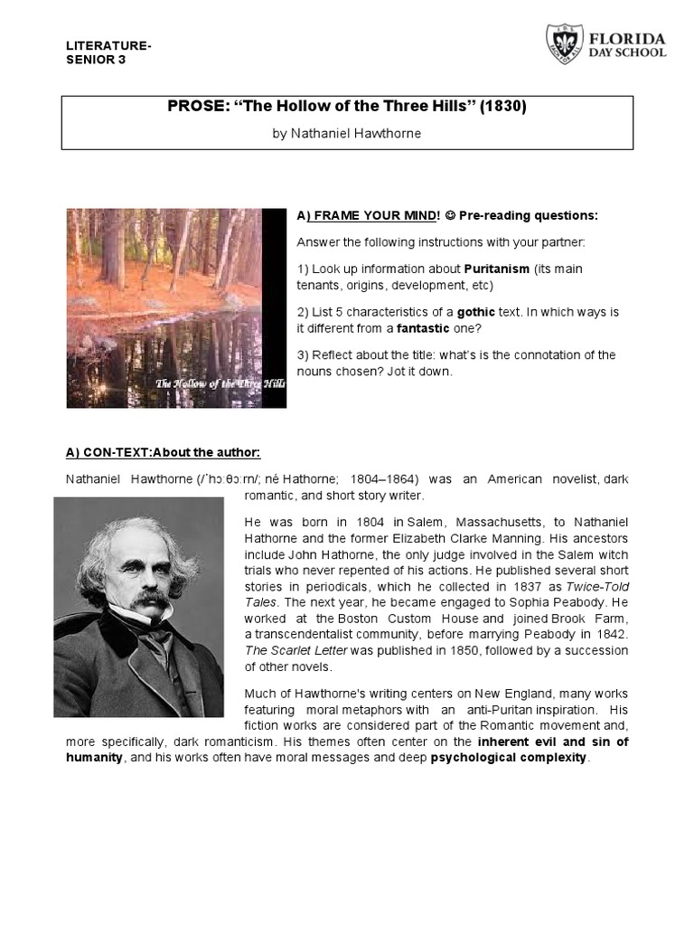 GUIDE The Hollow of The Three Hills | PDF | Nathaniel Hawthorne