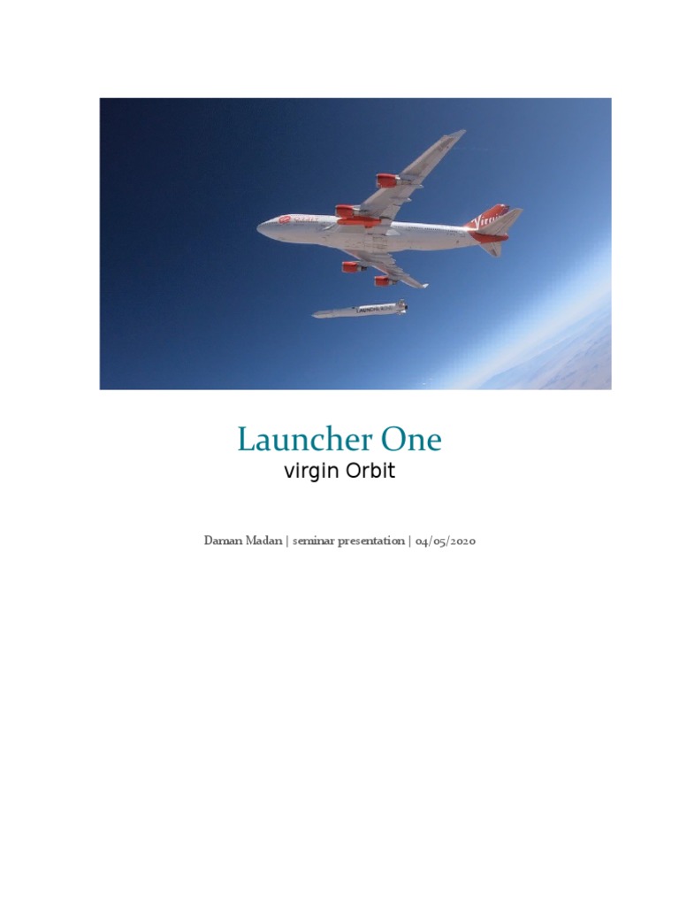 Launcher One: Virgin Orbit | PDF | Space Programs | Ballistics