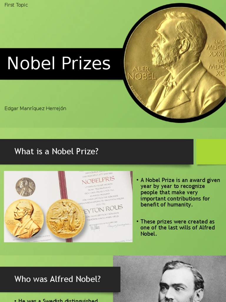 Nobel Prizes | PDF | Nobel Prize | Nobel Family