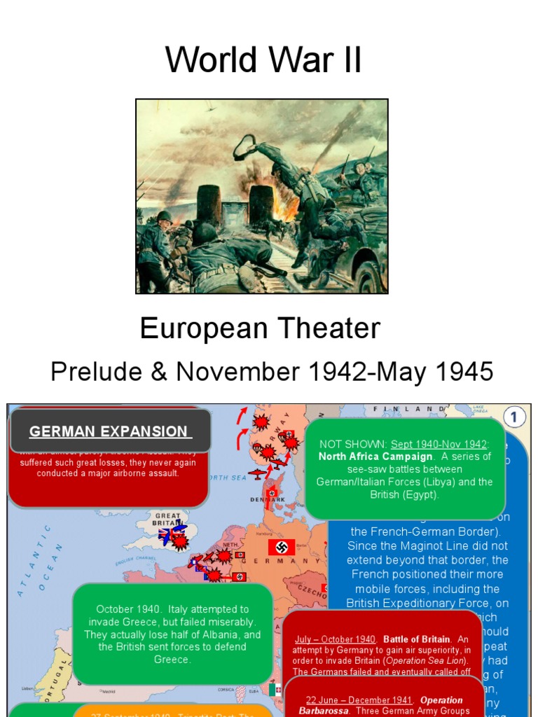 World War II: European Theater Prelude & November 1942-May 1945 | PDF ...