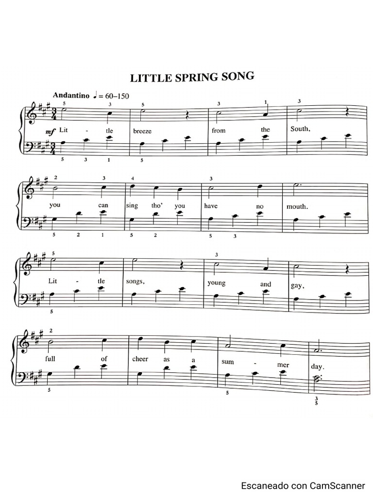 Little Spring Song | PDF