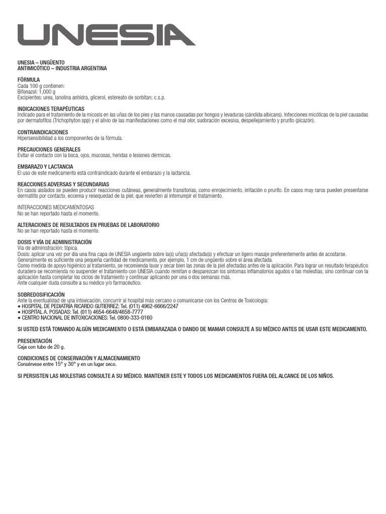 Unesia Prospecto | PDF | Especialidades Medicas | Ciencias de la Salud