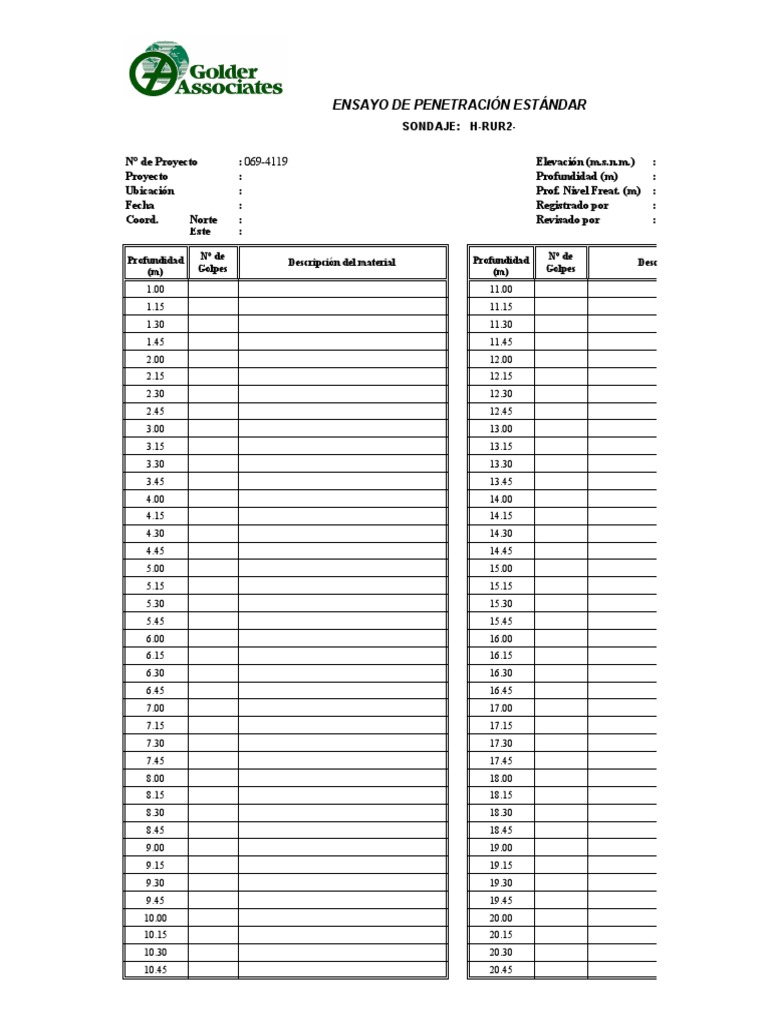 Formato de Campo-SPT | PDF