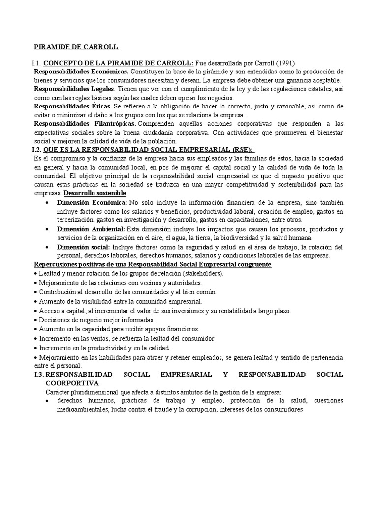 PIRAMIDE DE CARROLL Resumen | PDF | Responsabilidad social corporativa ...